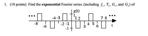 Solved 1. (10 points) Find the exponential Fourier series | Chegg.com