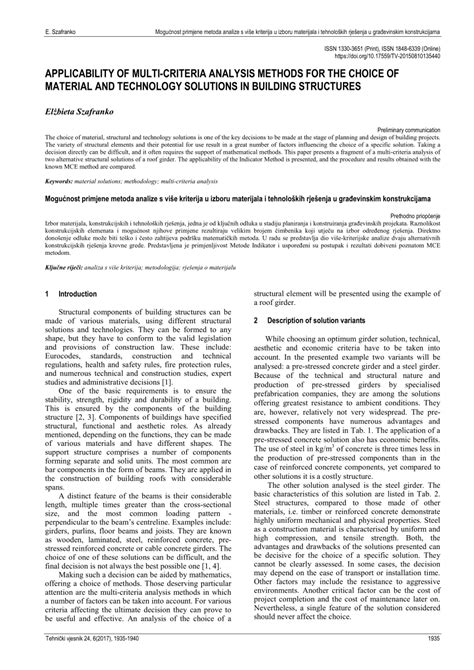 Pdf Applicability Of Multi Criteria Analysis Methods For The Choice Of Material And Technology