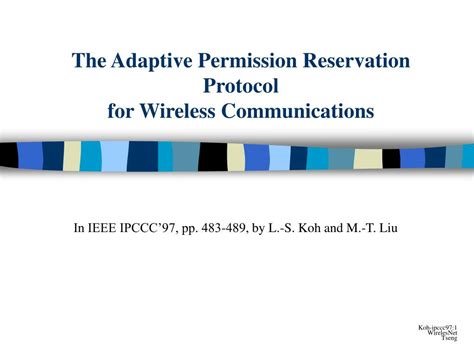 ppt the adaptive permission reservation protocol for wireless