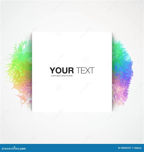 Text Box Design With Colorful Pattern Background Stock Vector