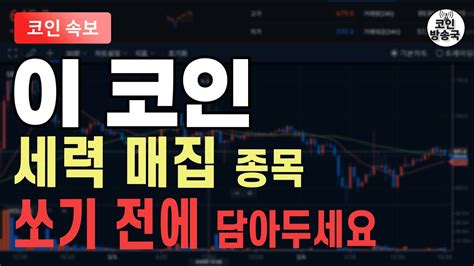 이 코인 세력들이 매집 중인 종목입니다 폭등 쏘기 전에 꼭 담아두세요 Youtube