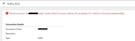 Error The Test Connection For Failed Unable To Fetch Connector