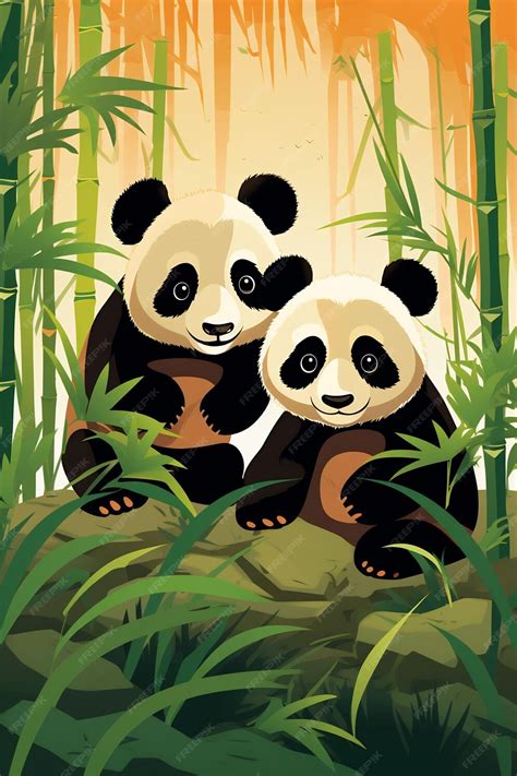 Premium Ai Image A Poster For Pandas With A Picture Of Pandas