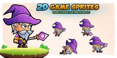 Wizard D Game Character Sprites By DionArtworks Codester