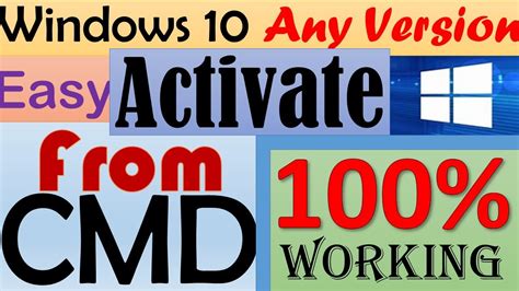 How To Activate Windows 10 Any Version Using Cmd Youtube