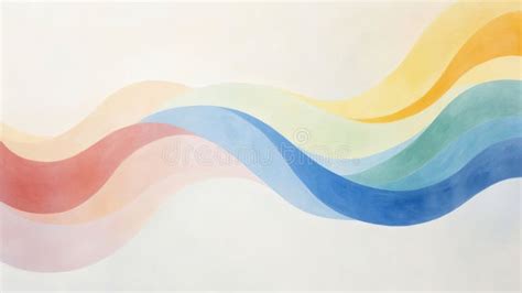Abstract Wavy Lines In Soft Pastel Colors Create A Serene And Calming