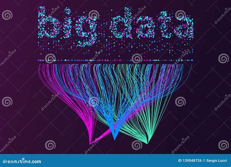 Big Data Visualization Network Big Data Concept Stock Vector Illustration Of Data Digital