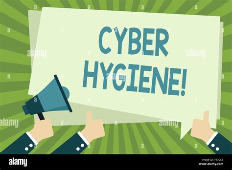 Handwriting Text Writing Cyber Hygiene Conceptual Photo Steps That Computer Users Take To