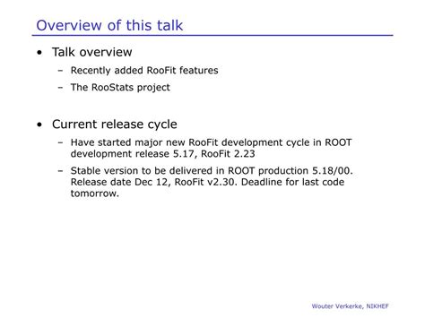 Ppt Roofit And Roostats Tools For Data Modeling And Statistical Analysis In Root Powerpoint
