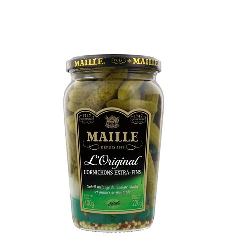 Maille Cornichons Crunchy Extra Fins Pickles 220gm Click Cuisine