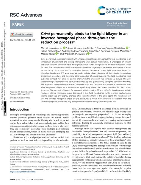 Pdf Crvi Permanently Binds To The Lipid Bilayer In An Inverted