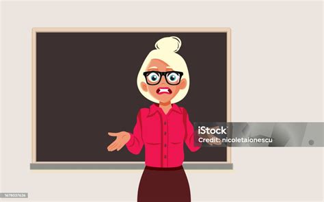 Un Enseignant Perplexe Et Désemparé Devant Une Illustration De Dessin Animé Vectorielle En