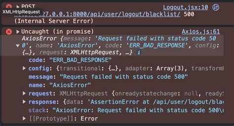 assertionerror expected a response response or