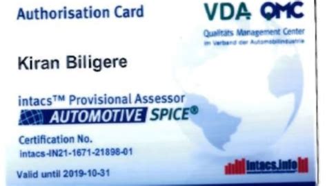 Authorized International Assessor Aspice