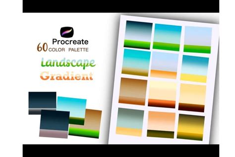 Procreate Landscape Gradient Color Palette Brush Galaxy