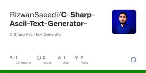 Github Rizwansaeedic Sharp Ascii Text Generator C Sharp Ascii Text