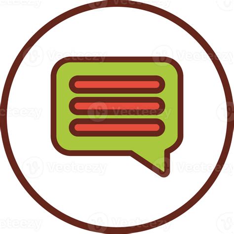 Message Flat Icon In Circle PNG