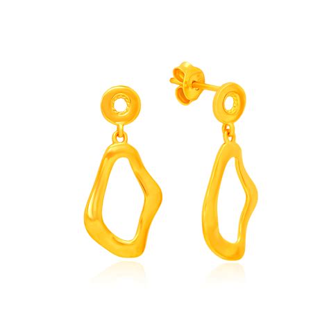 Taka Jewellery Sculpted Elegance 916 Gold Earrings Taka Jewellery