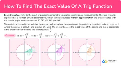 How To Find The Exact Value Of A Trig Function Steps And More