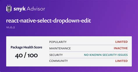 React Native Select Dropdown Edit Npm Package Snyk
