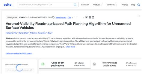 Voronoi Visibility Roadmap Based Path Planning Algorithm For Unmanned