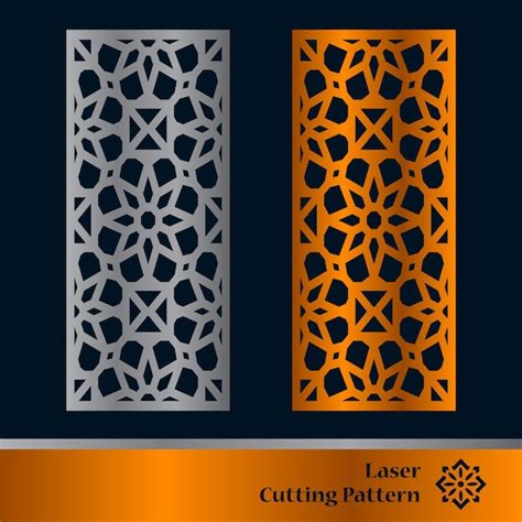 레이저 커팅 패널 프리미엄 벡터