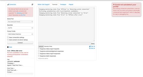Serial Port Not Found Get Help Octoprint Community Forum