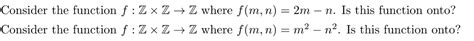 solved consider the function f z × z → z where f m n