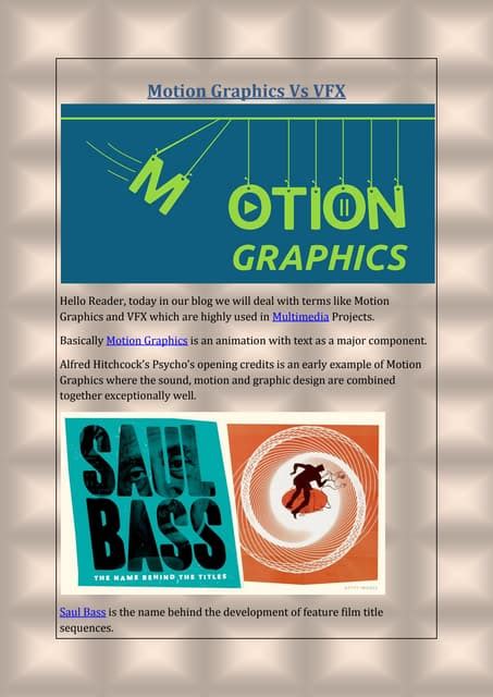 motion graphics vs vfx pdf computer animation computer software