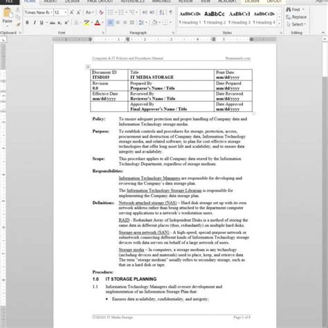 IT Security Policies IT Security Procedures Bizmanualz