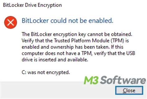 Bitlocker Could Not Be Enabled Error Causes And How To Fix