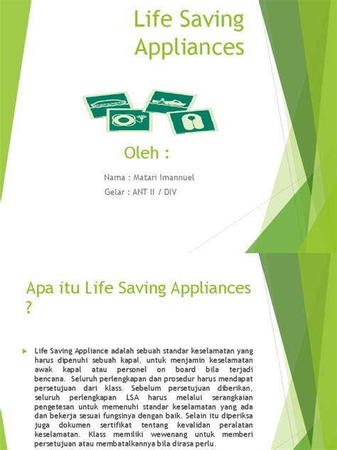 Life Saving Appliances Pdf