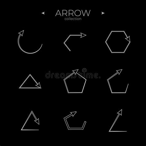 Line Arrow Icon Set Line Icons Collection Modern Vector Symbols