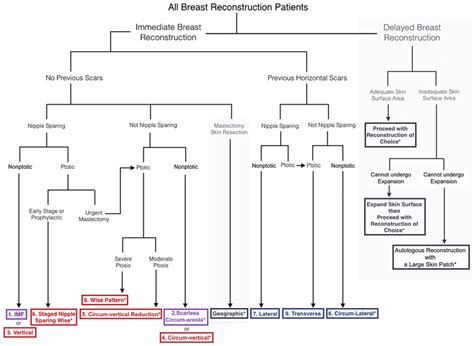 Algorithm For Choosing Mastectomy Incision Patterns Based On Patient