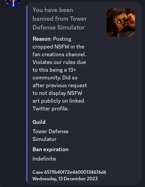 I Am Officially Banned From Tds Discord Server R TDS Roblox
