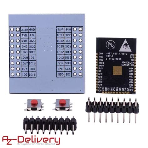 AZDelivery X ESP WROOM WLAN WiFi Bluetooth Microcontroller With Free Adapter Board