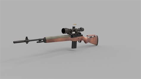 M21 Sniper Rifle Model Turbosquid 1176189