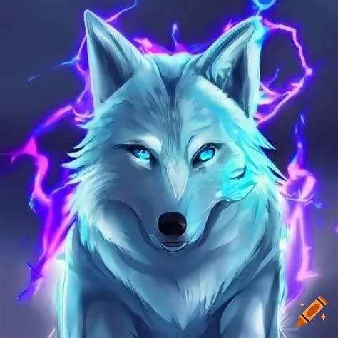 Anime Wolf With Blue