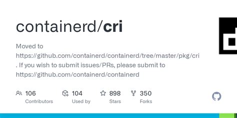 GitHub Containerd Cri Moved To Https Github Containerd Containerd Tree Master Pkg Cri