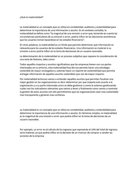 Qué Es Materialidad Pdf