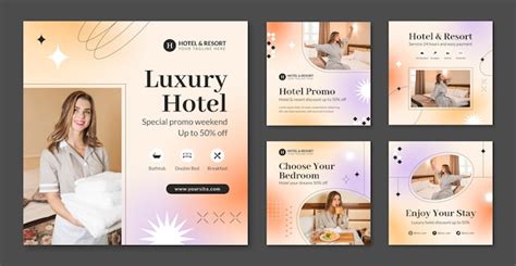 Premium Vector Gradient Hotel Template Design