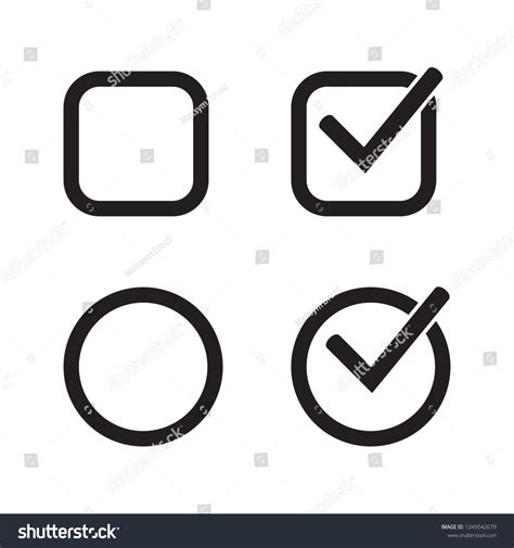 Checkbox Set Blank Checked Checkbox Vector Stock Vector Royalty Free