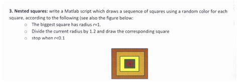 Solved 3 Nested Squares Write A Matlab Script Which Draws