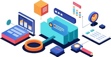 Premium Vector Isometric Illustration Design Concept Analyze Data And Search Seo Optimization