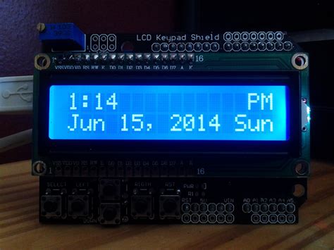 Fully Functioning Clock With Lcd Keypad Shield And Uno Arduino