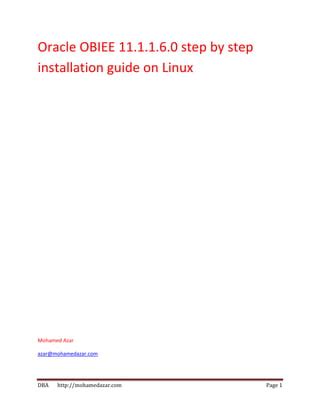 Oracle Obiee Installation Guide PDF