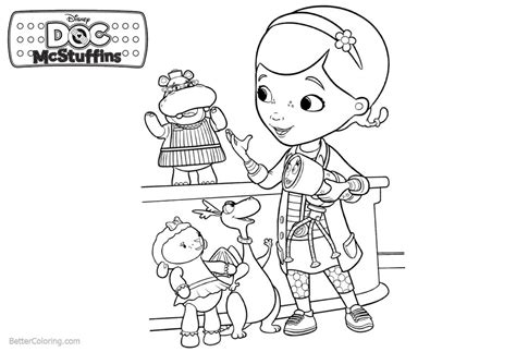 Characters From Doc McStuffins Coloring Pages Free Printable Coloring Pages
