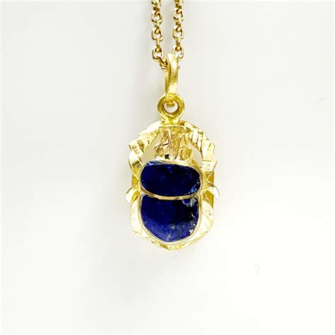 Gold And Lapis Lazuli Scarab Pendant Khepre ÓnÍsÌ Paris