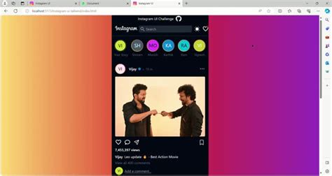 sanjeev u on linkedin 🚀 instagram ui challenge i had taken this task