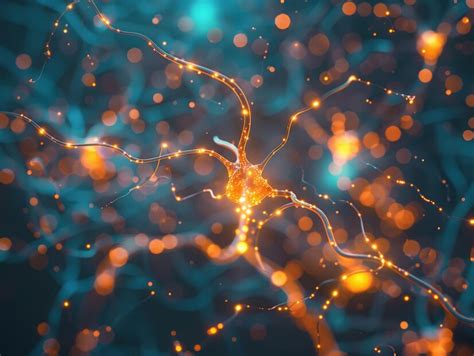 Premium Photo Neural Network Synapse Simulation With Light Nodes Closeup Visualization Of A